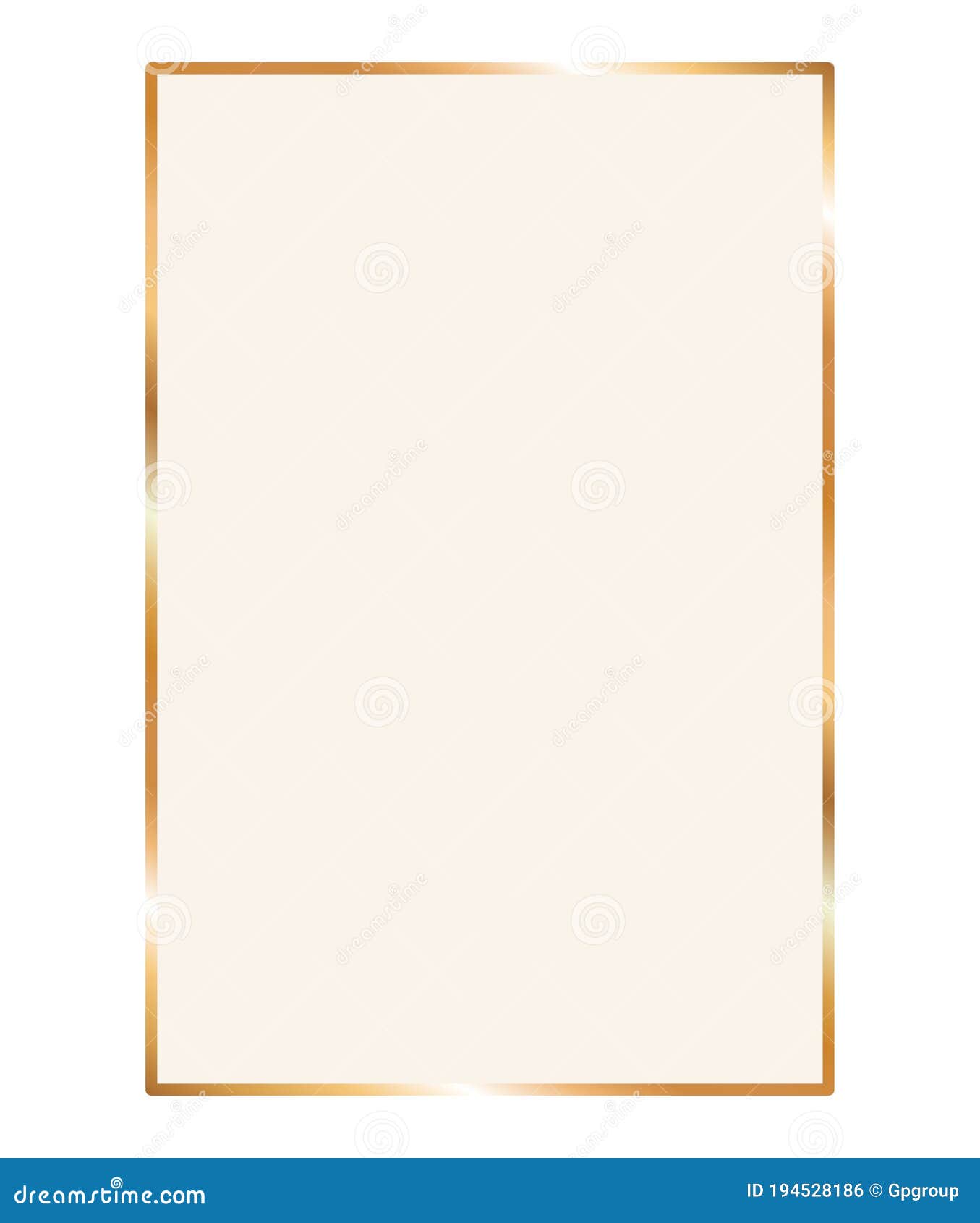 Gold Ornament Frame in Rectangle Shaped Vector Design Stock Vector ...
