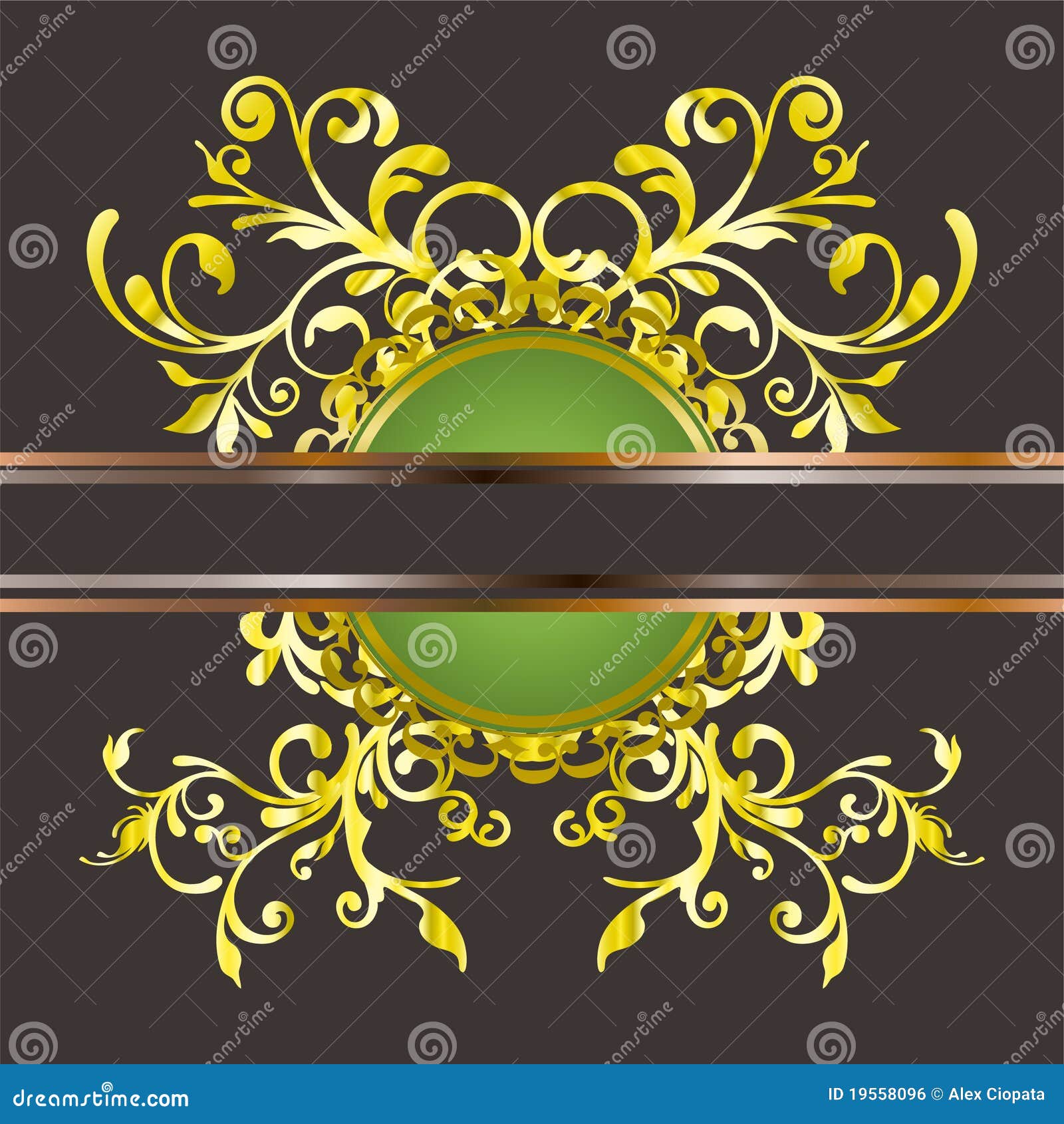 Gold ornaments stock vector. Illustration of celebration - 19558096