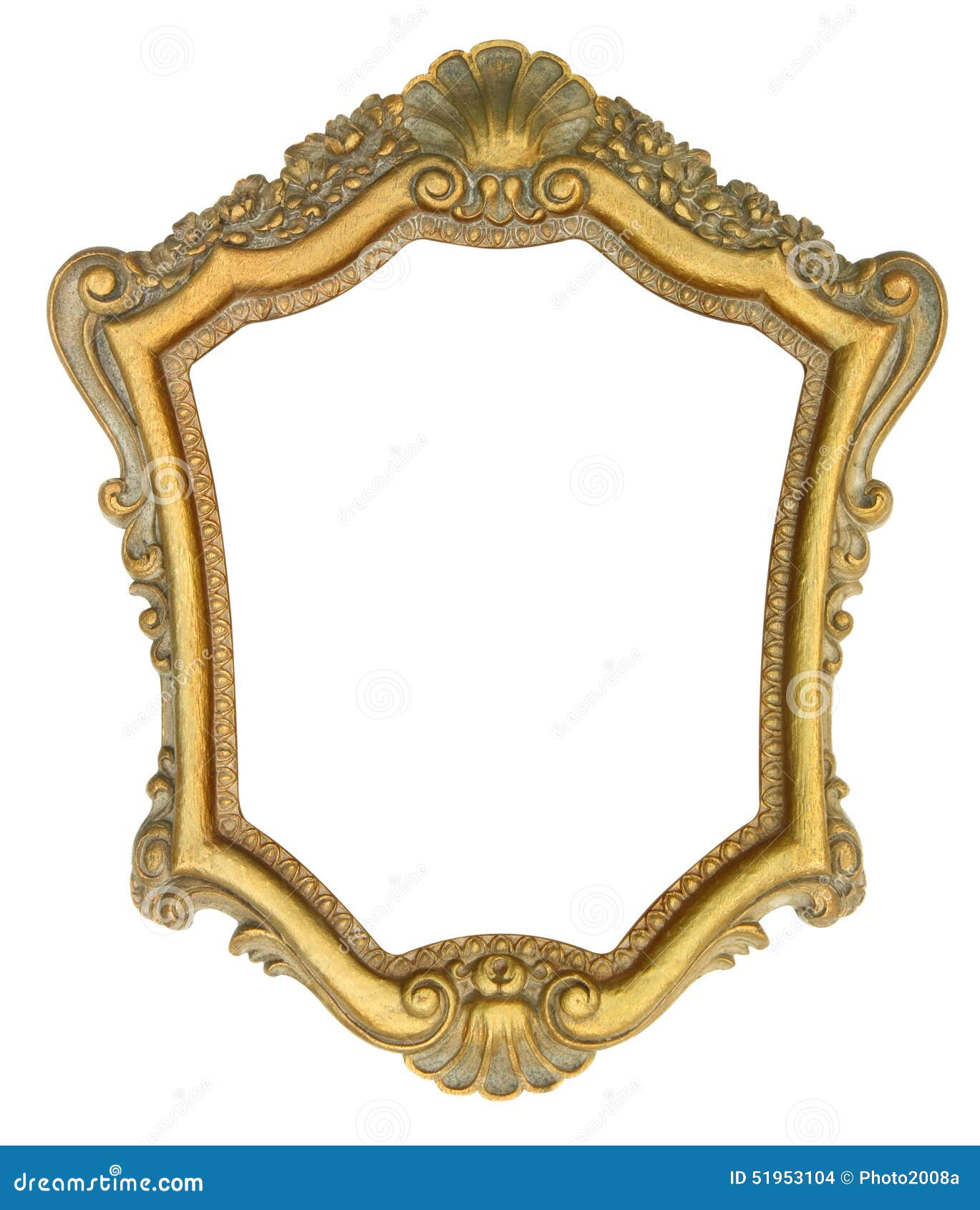 Gold Ornate Picture Frame stock photo. Image of clipping - 51953104