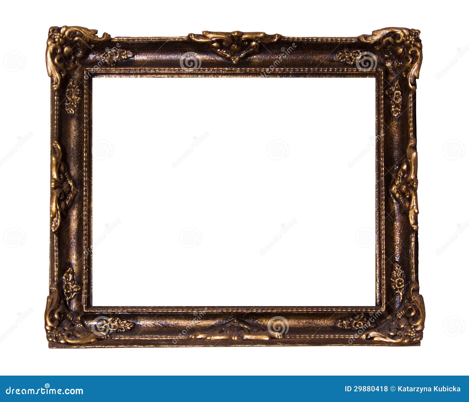 Gold ornate rococo frame stock photo. Image of frame - 29880418
