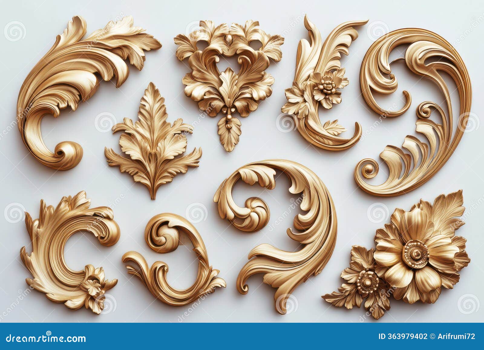 Ornate Rococo Floral Frame Elegant Clipart. Royalty-Free Stock Image ...
