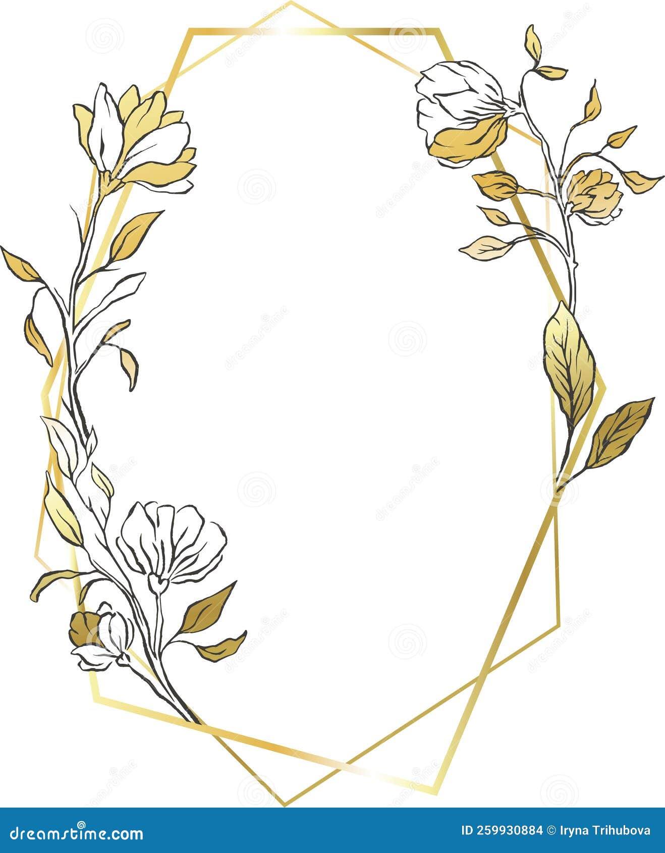 Gold Oval Frame Leaves Border Stock Vector - Illustration of vintage ...