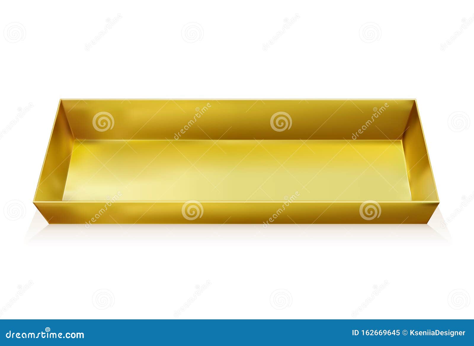 Gold Package for Snacks, Food and Chocolate. Open Box Stock Vector ...