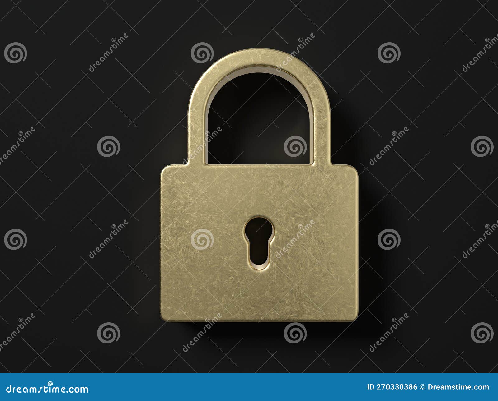 Gold padlock symbol stock illustration. Illustration of value - 270330386
