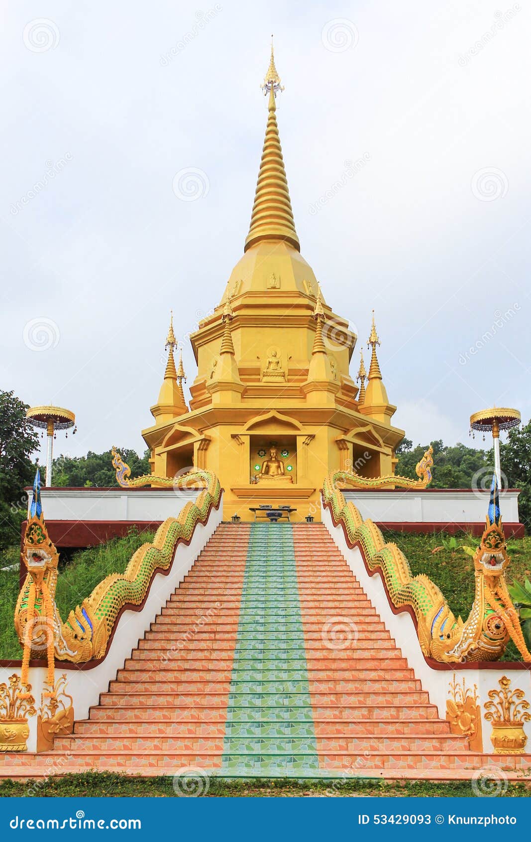 Gold pagoda stock image. Image of architecture, faith - 53429093