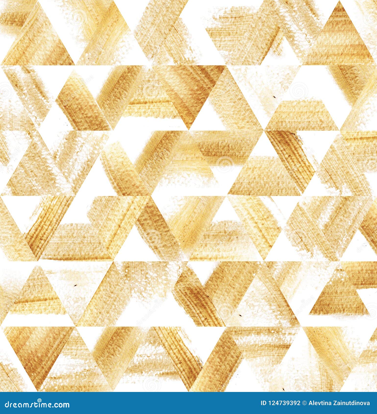 Gold Paint Brush Strokes Pattern Stock Illustration - Illustration of ...