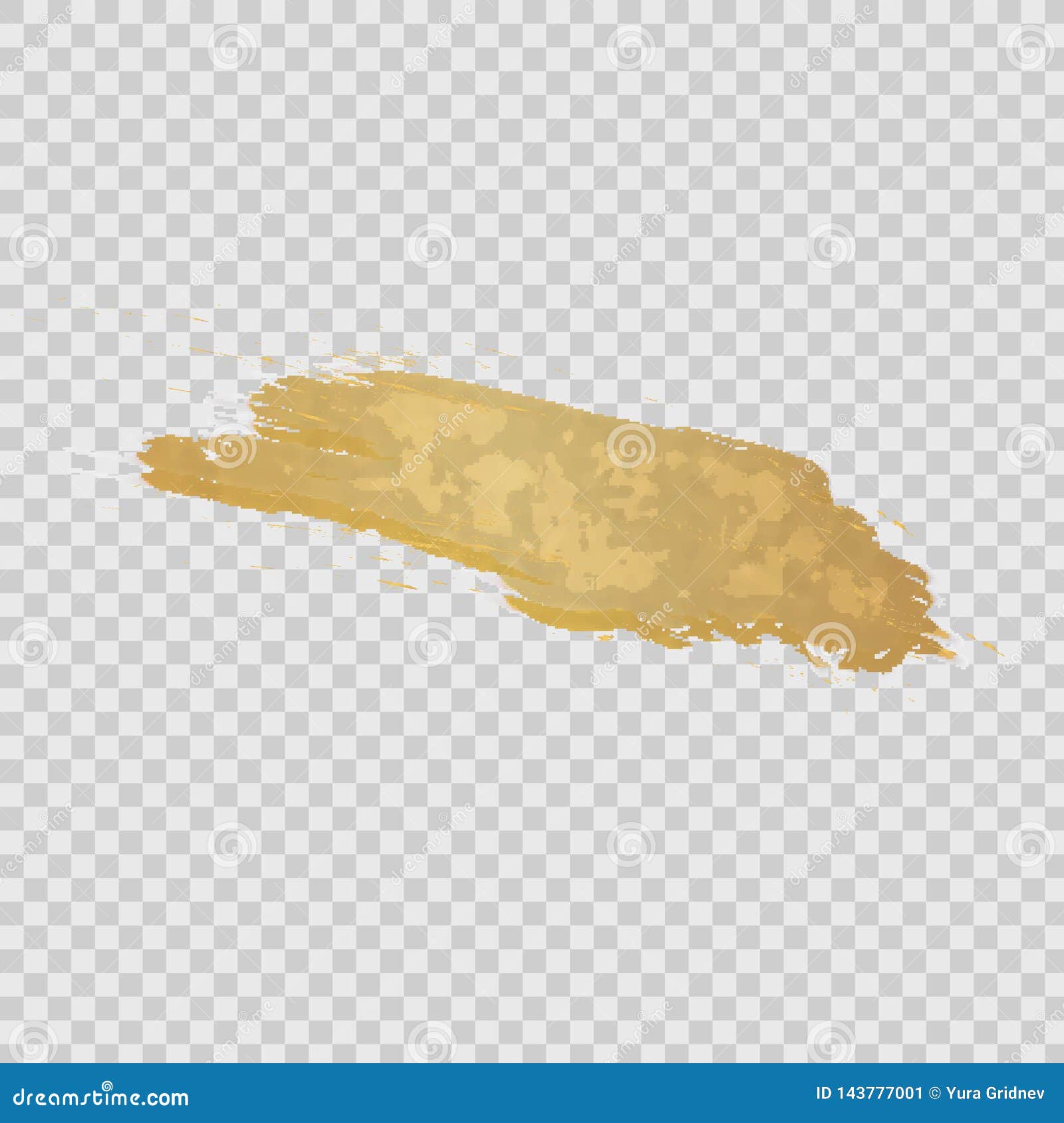 Gold Paint Brush Vector Texture. Brush Stroke for You Design Stock ...