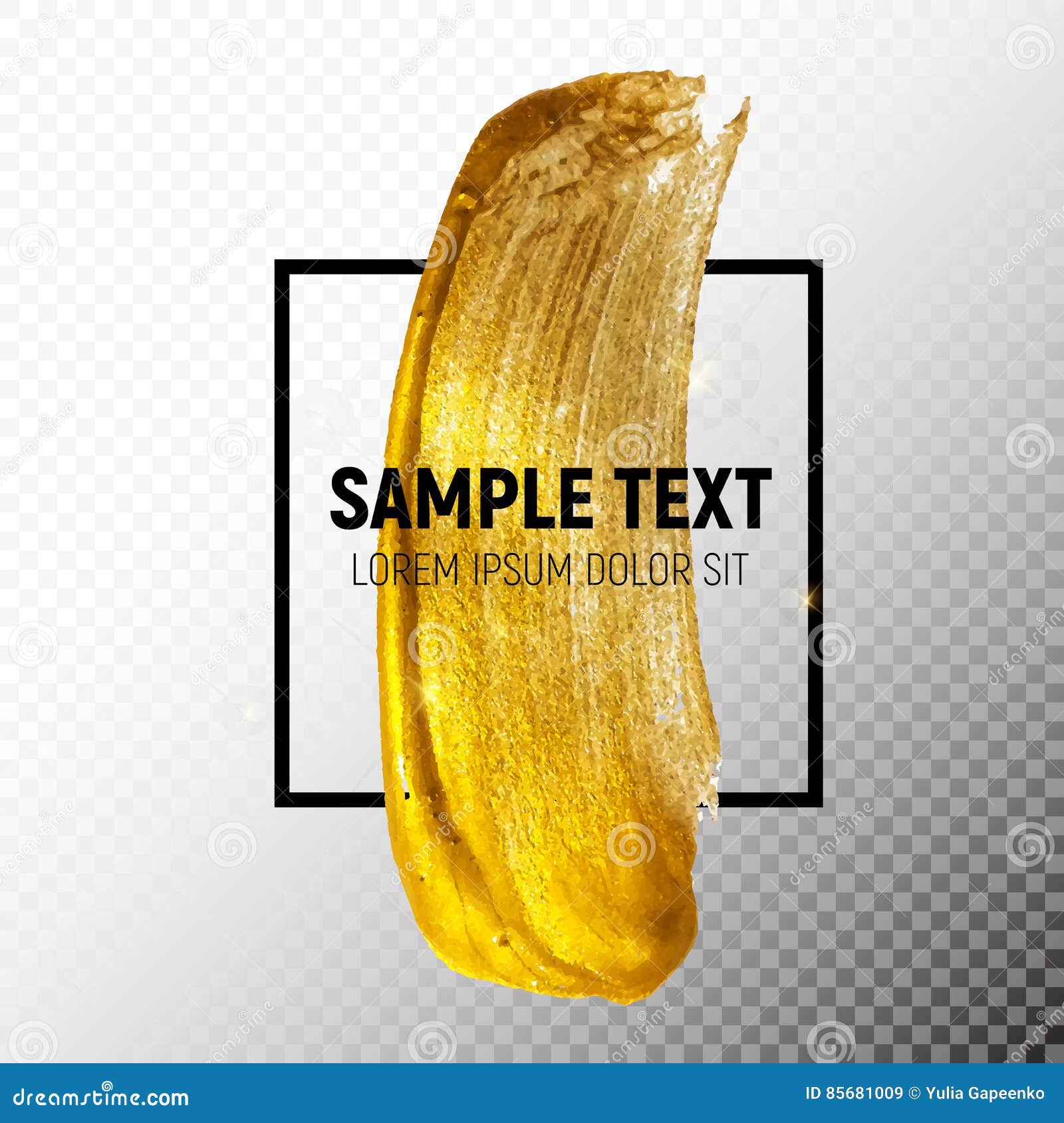 Gold Paint Glittering Textured Art Illustration. Vector Stock Vector ...