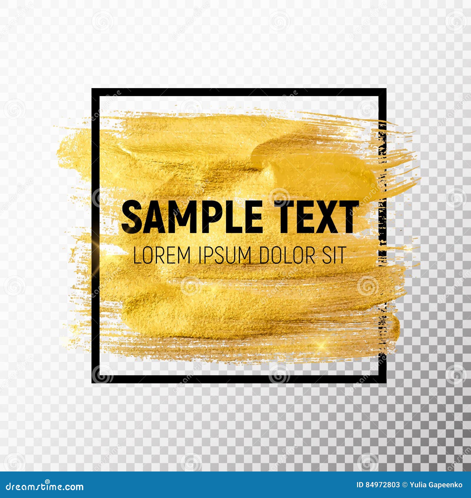 Gold Paint Glittering Textured Art Illustration. Vector Illustra Stock ...