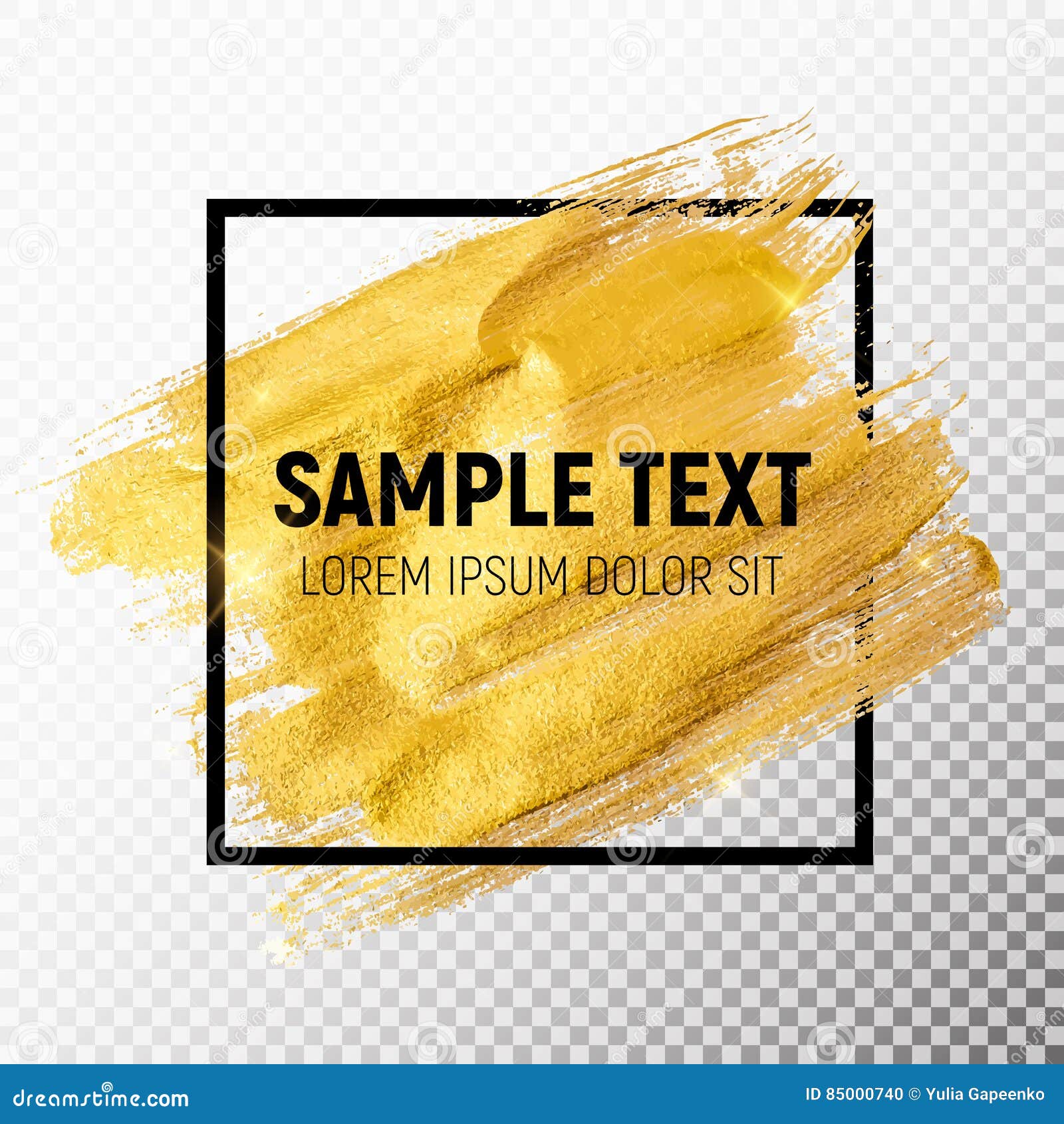 Gold Paint Glittering Textured Art Illustration. Vector Illustra Stock ...