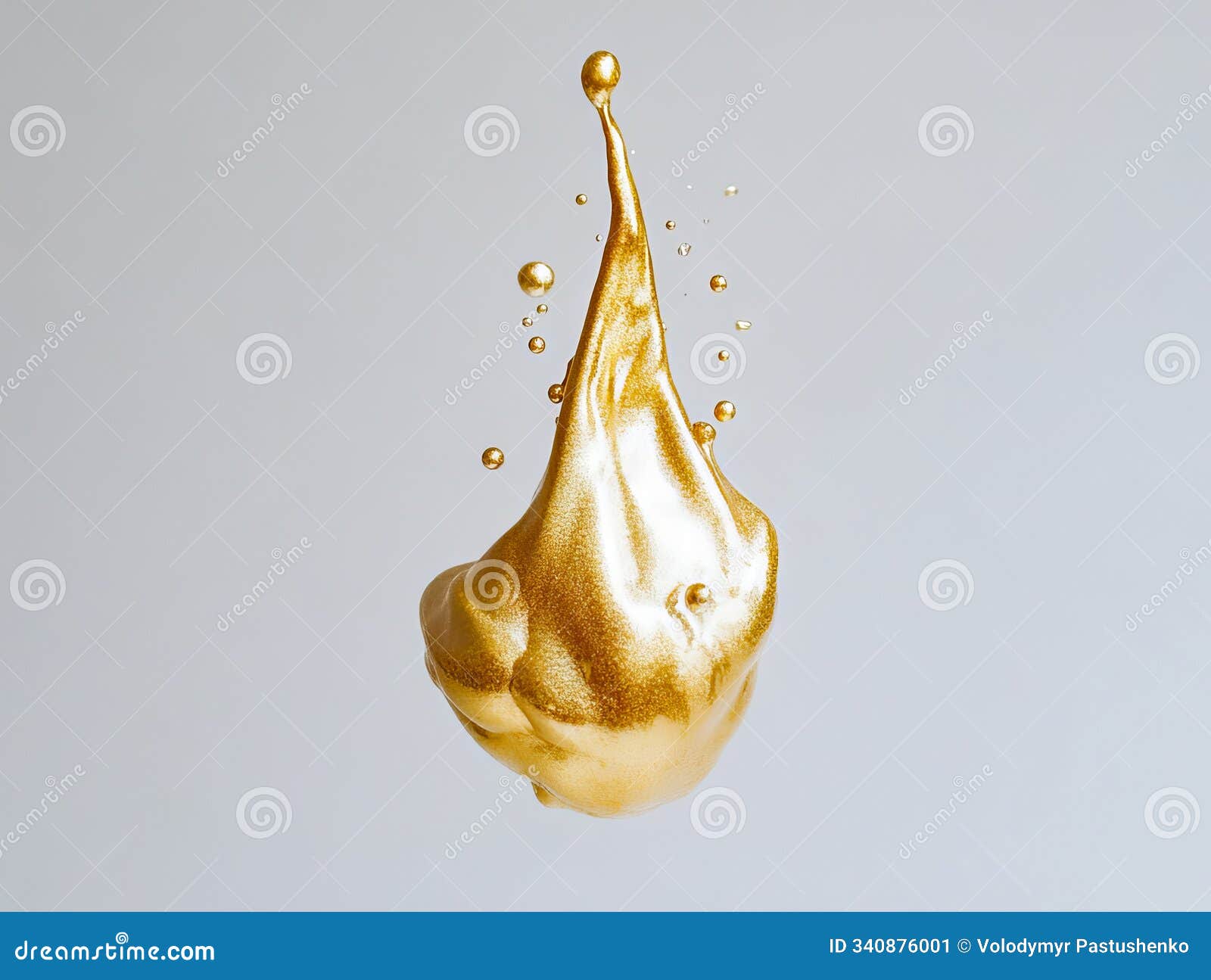 A Gold Paint Splash on a White Background Stock Illustration ...