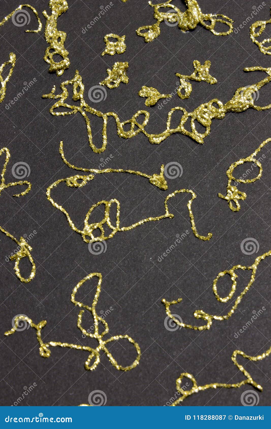 Gold Paint Splatter on a Black Background Stock Image - Image of ...