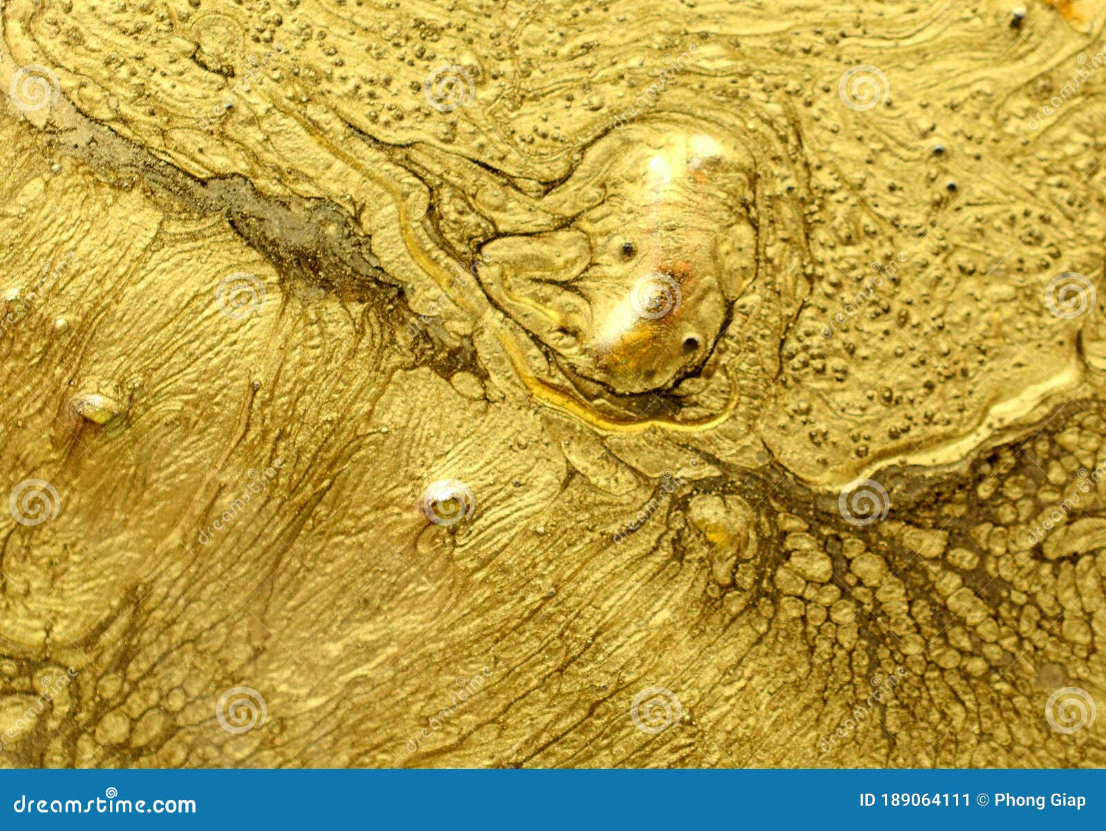 Gold Paint Stucco Wall. stock image. Image of construction - 189064111