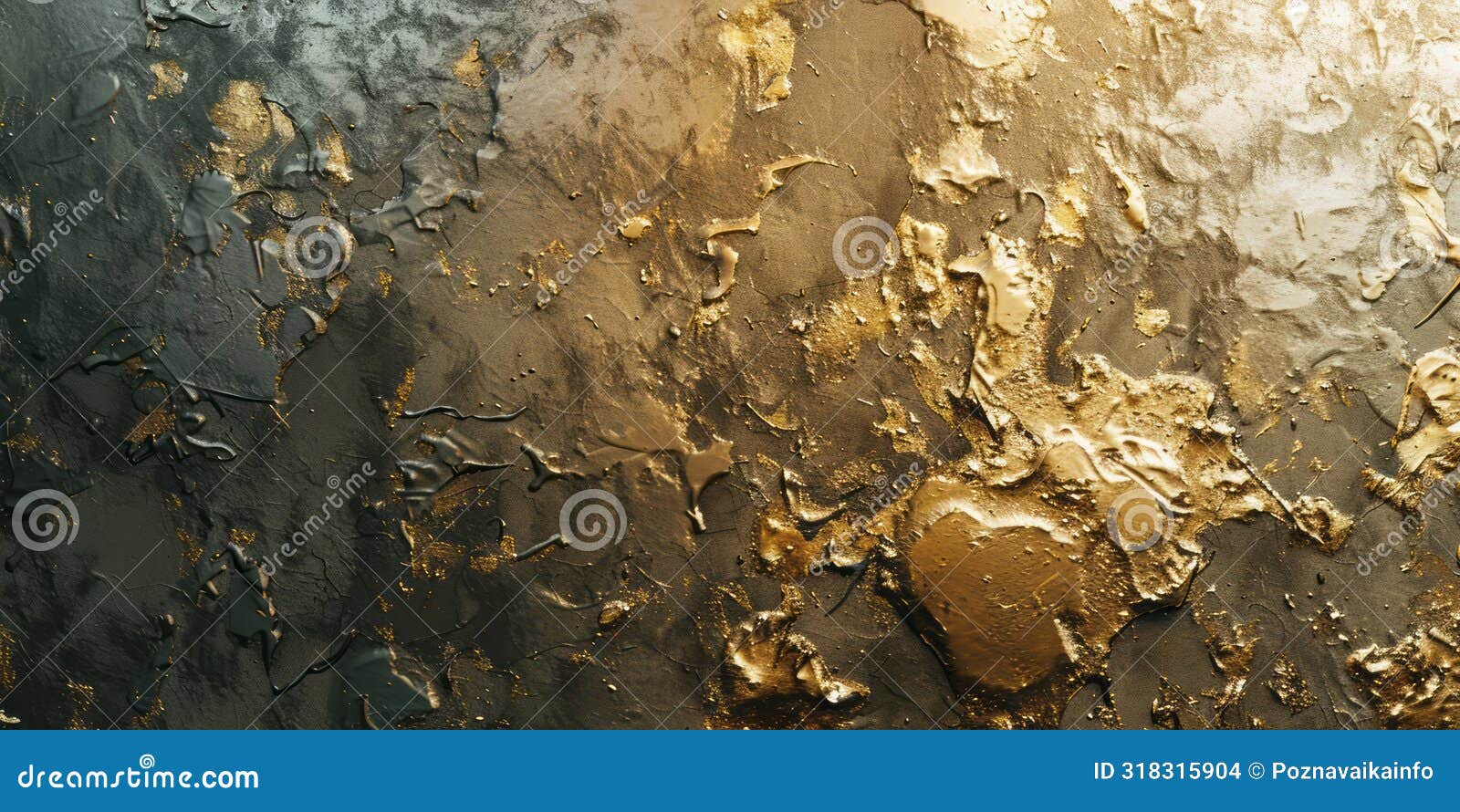 Gold Paint on the Wall. Abstract Background and Texture for Design ...