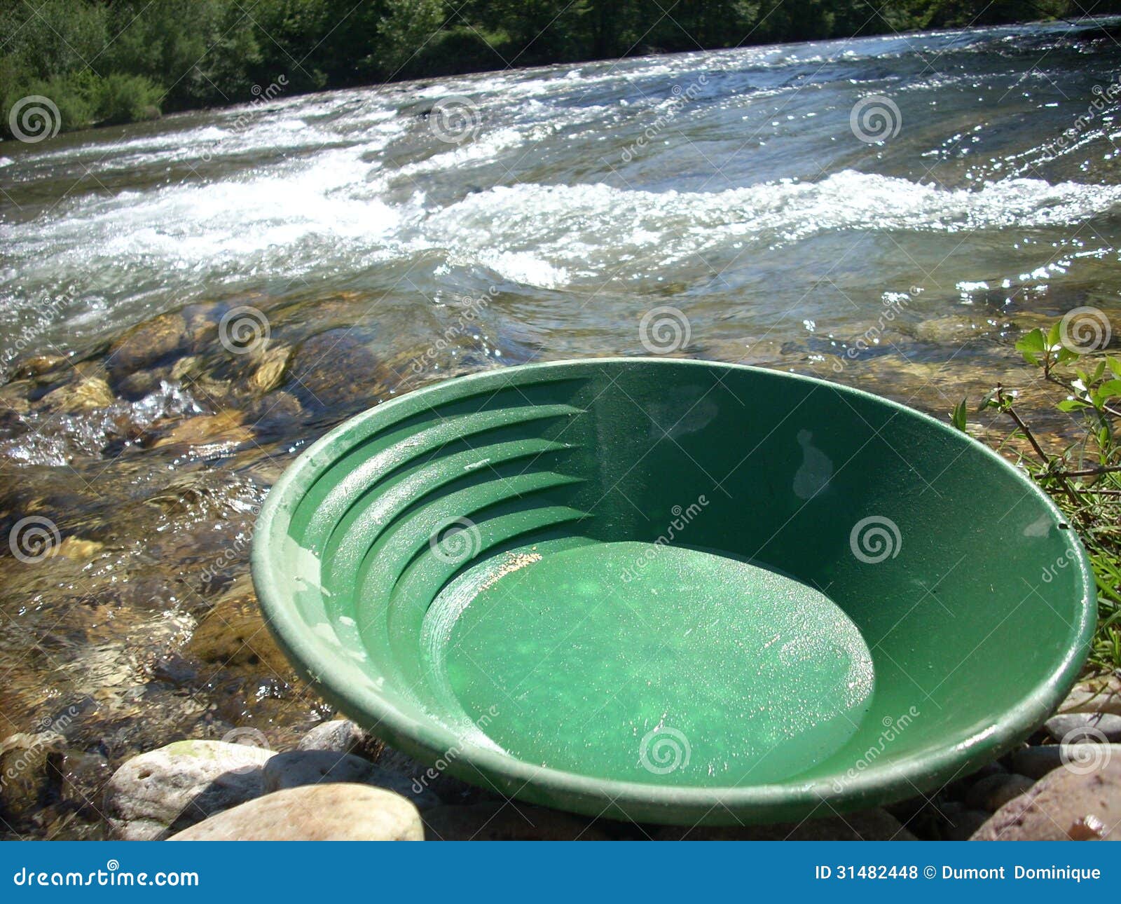 Gold pan stock photo. Image of sunny, panning, bank, precious - 31482448