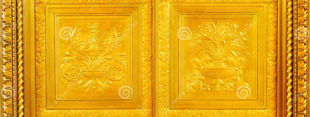 Gold Panels stock image. Image of cleveland, flowers - 15348205