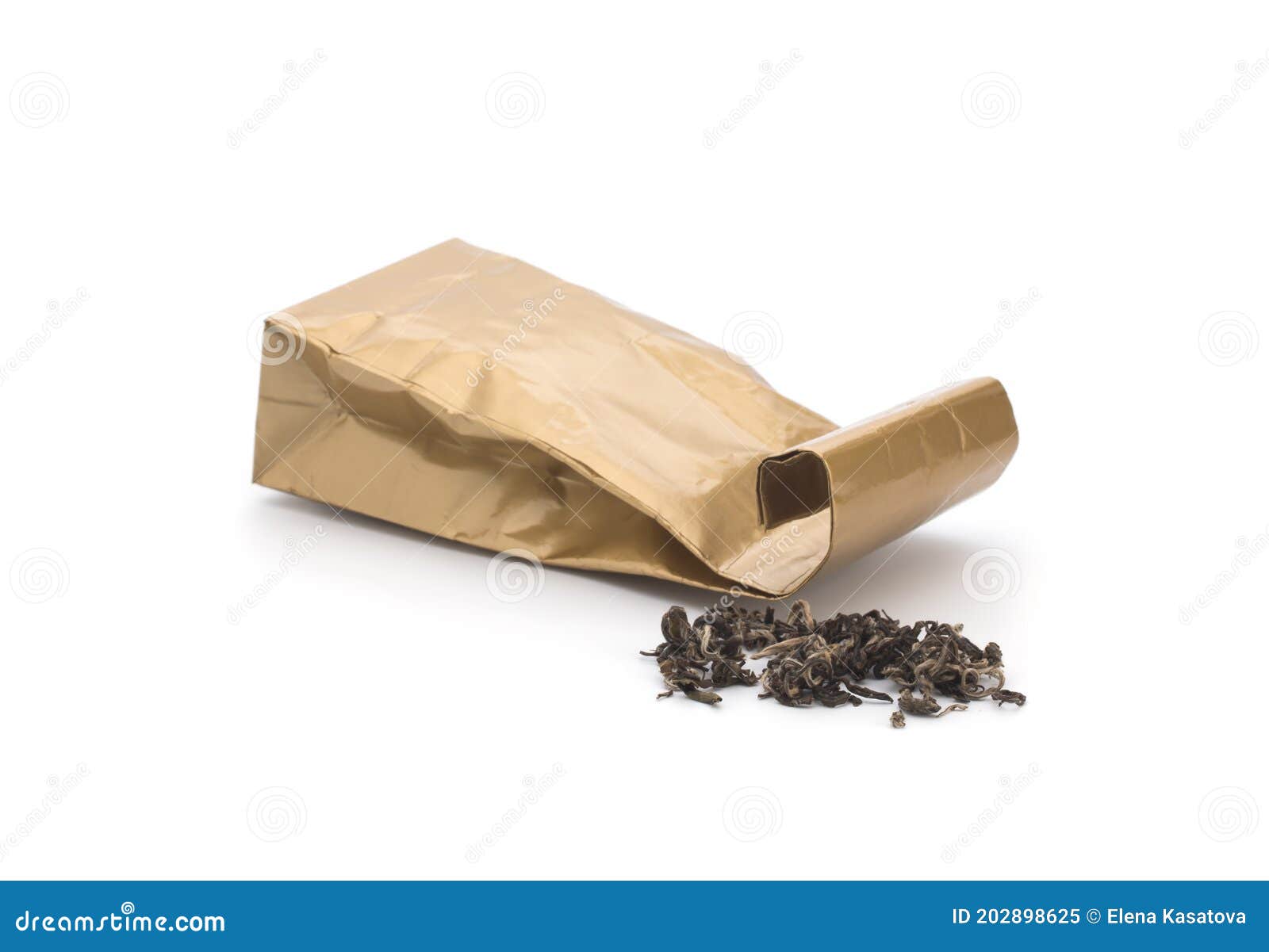 Gold Paper Bag Packaging Template Stock Image - Image of empty, coffee ...