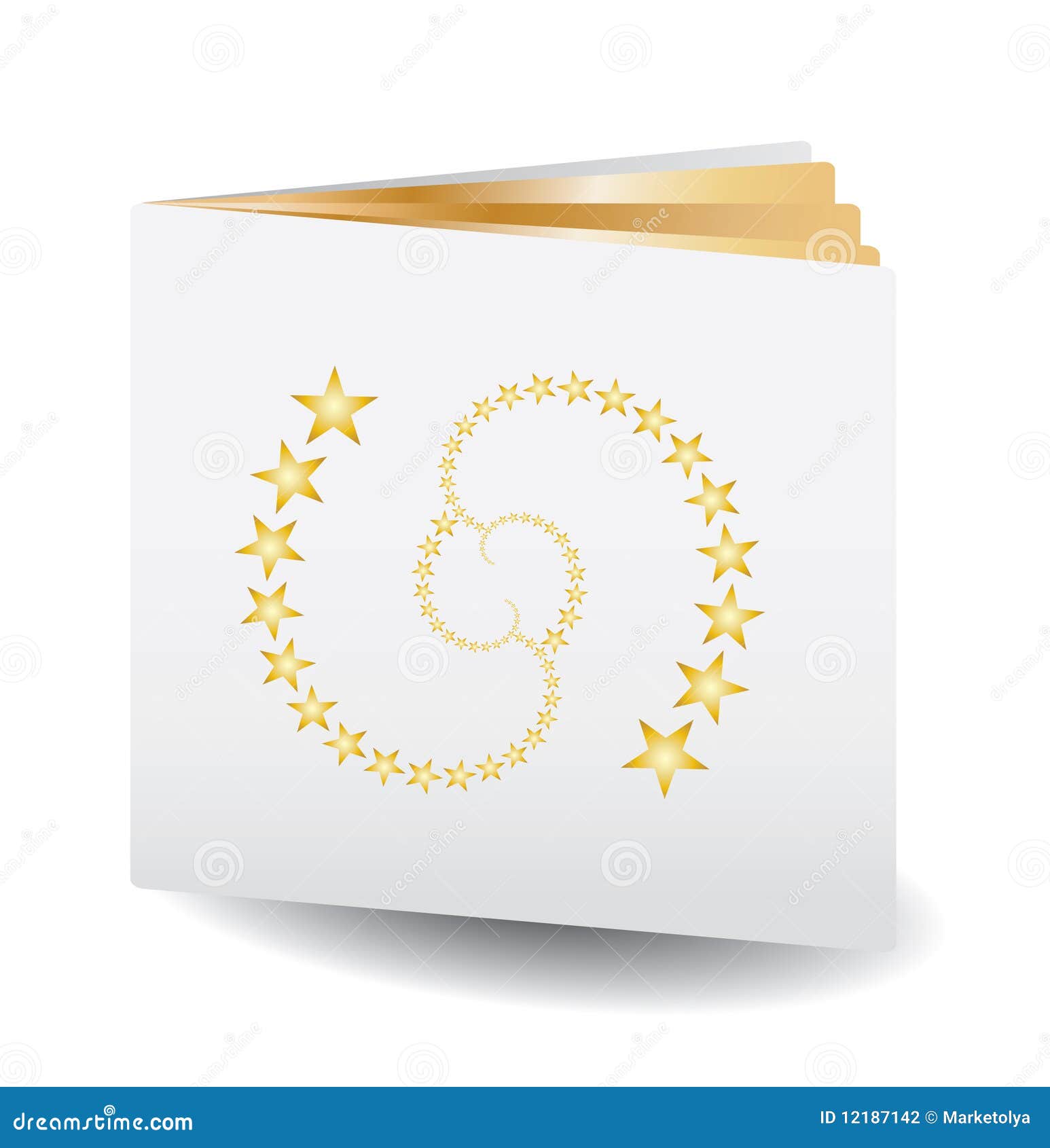 Gold paper book stock illustration. Illustration of artwork - 12187142