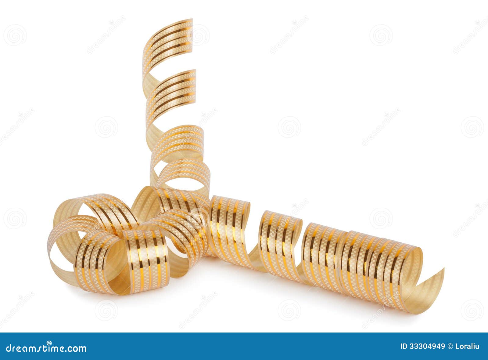 Gold Paper Horizontal Ribbon Stock Image - Image of 14th, invitation ...