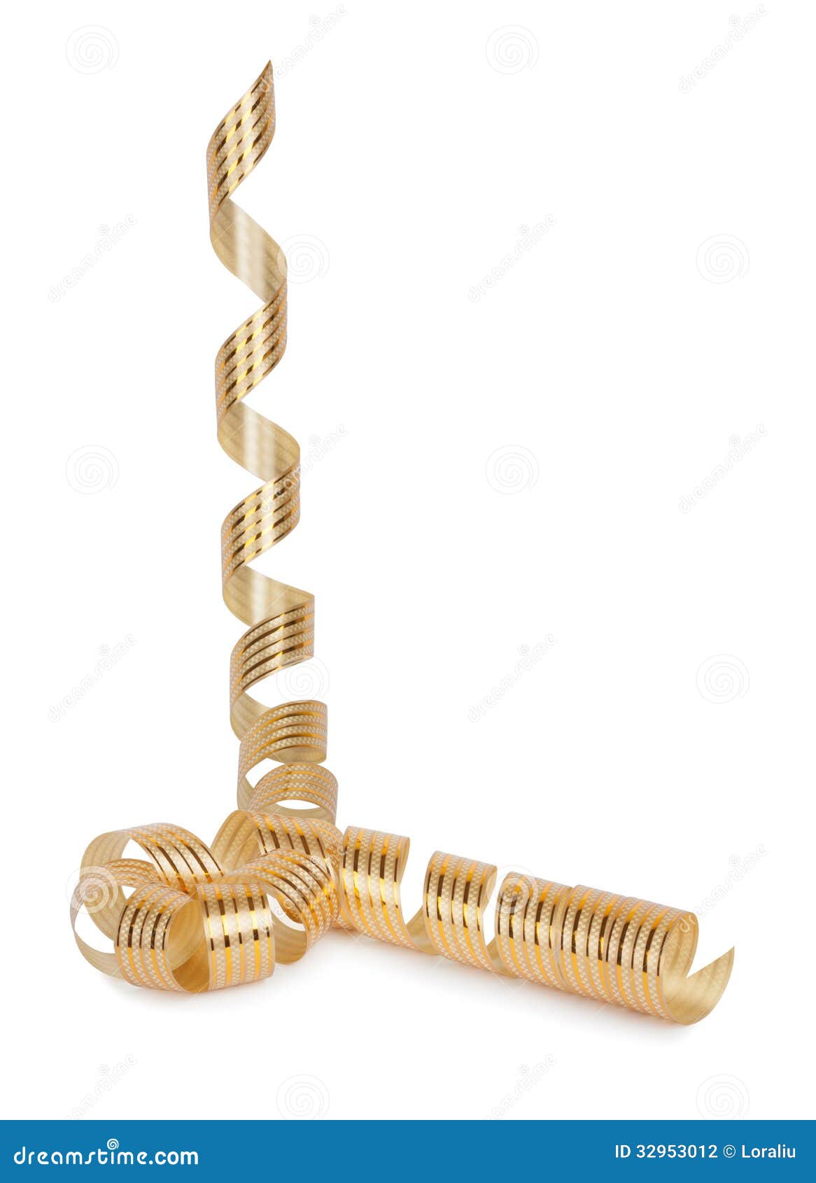 Gold Paper Horizontal Ribbon Stock Photo - Image of give, card: 32953012