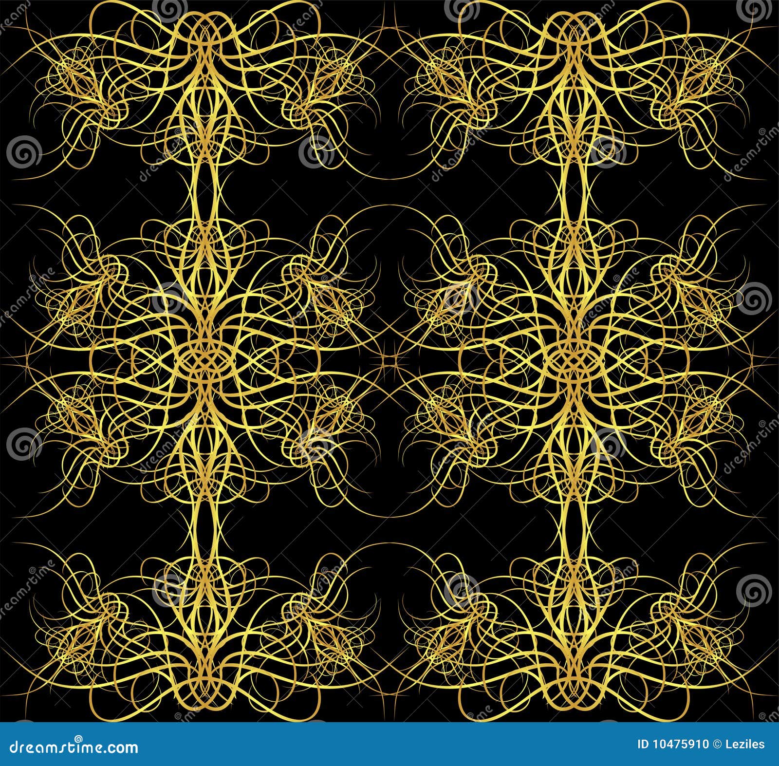 Gold Pattern with Flourishes Stock Vector - Illustration of label ...