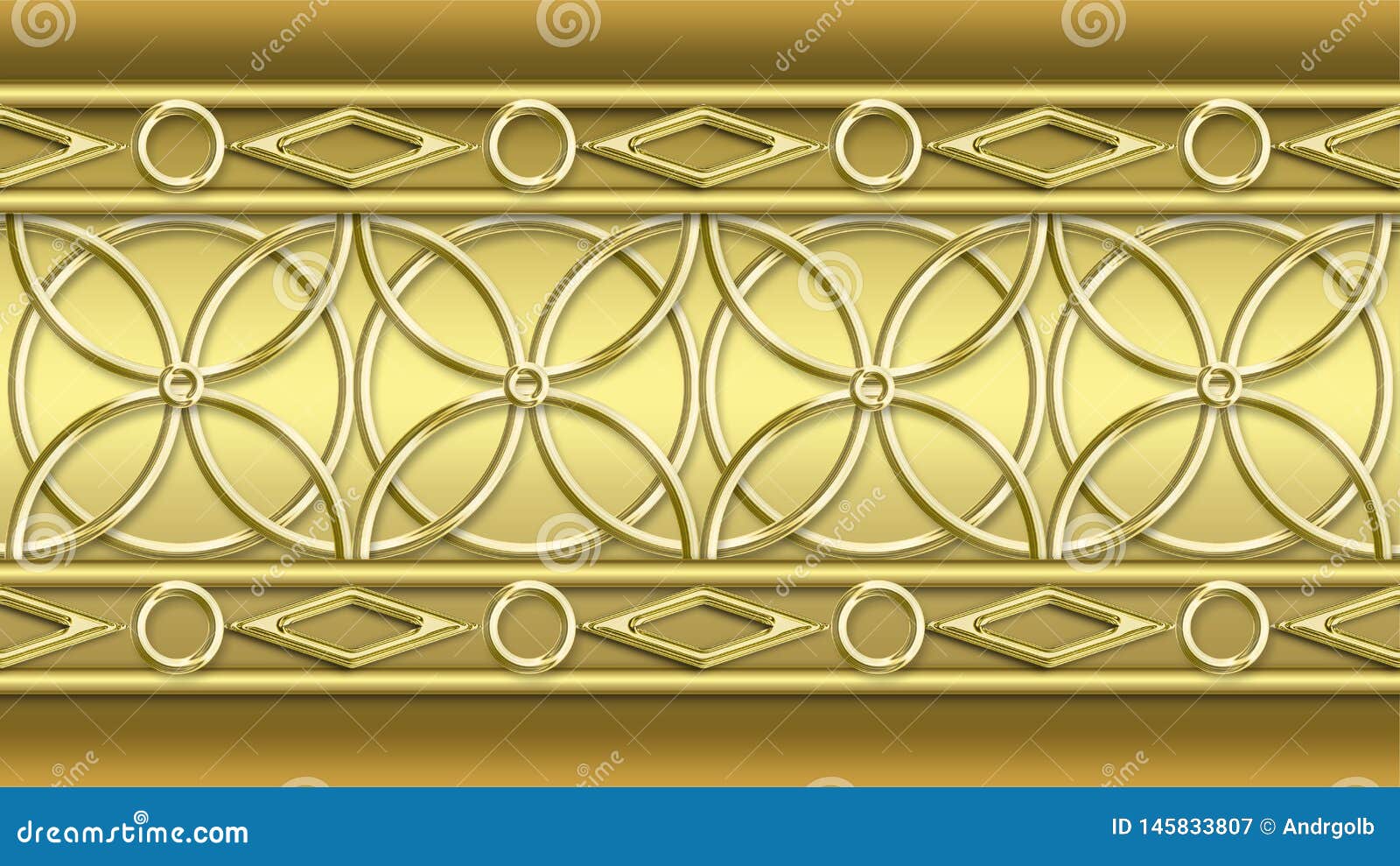 Gold Pattern on a Gold Background Stock Illustration - Illustration of ...