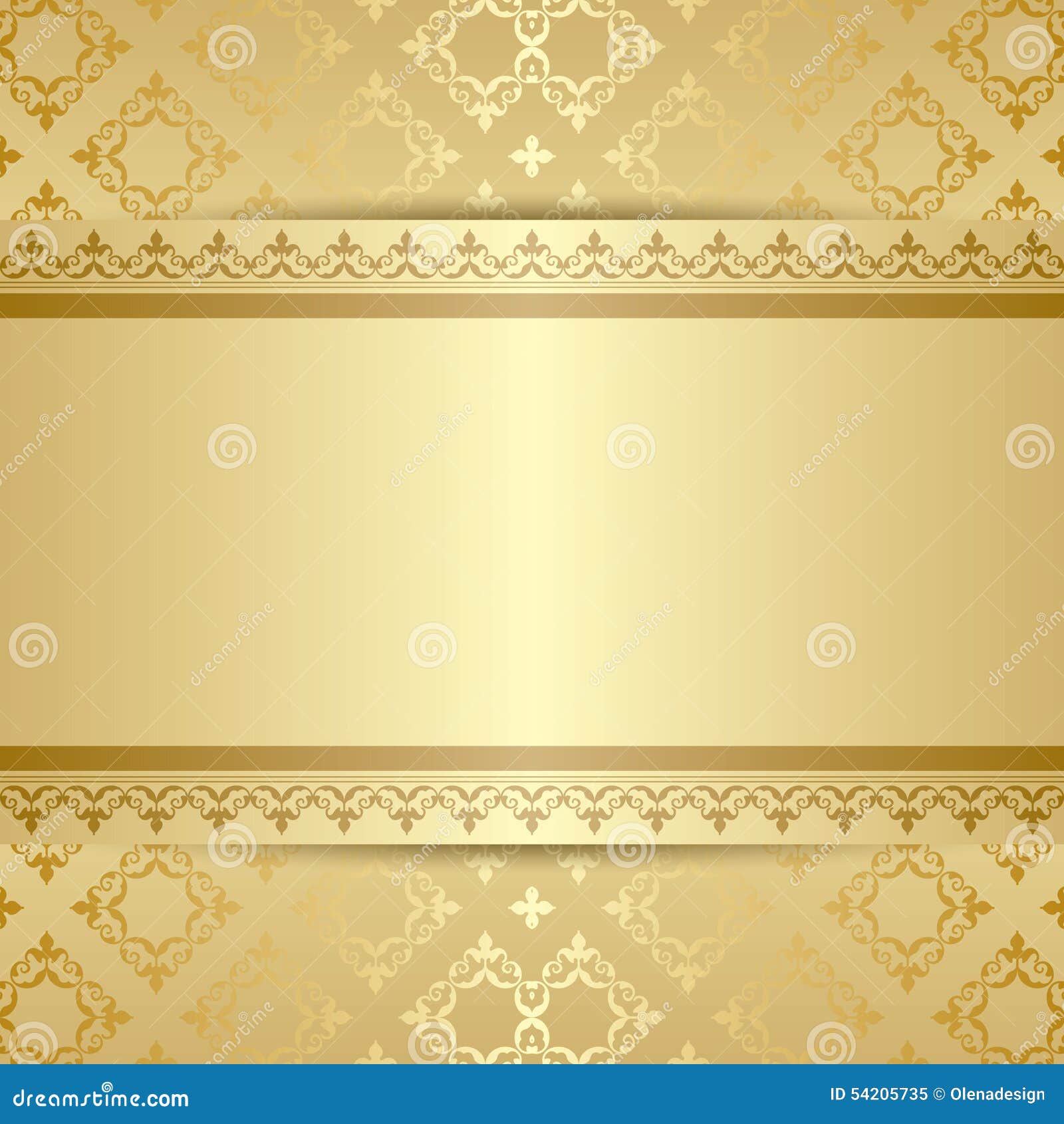 Gold Vector Pattern with Ornament and Gradient Stock Vector ...