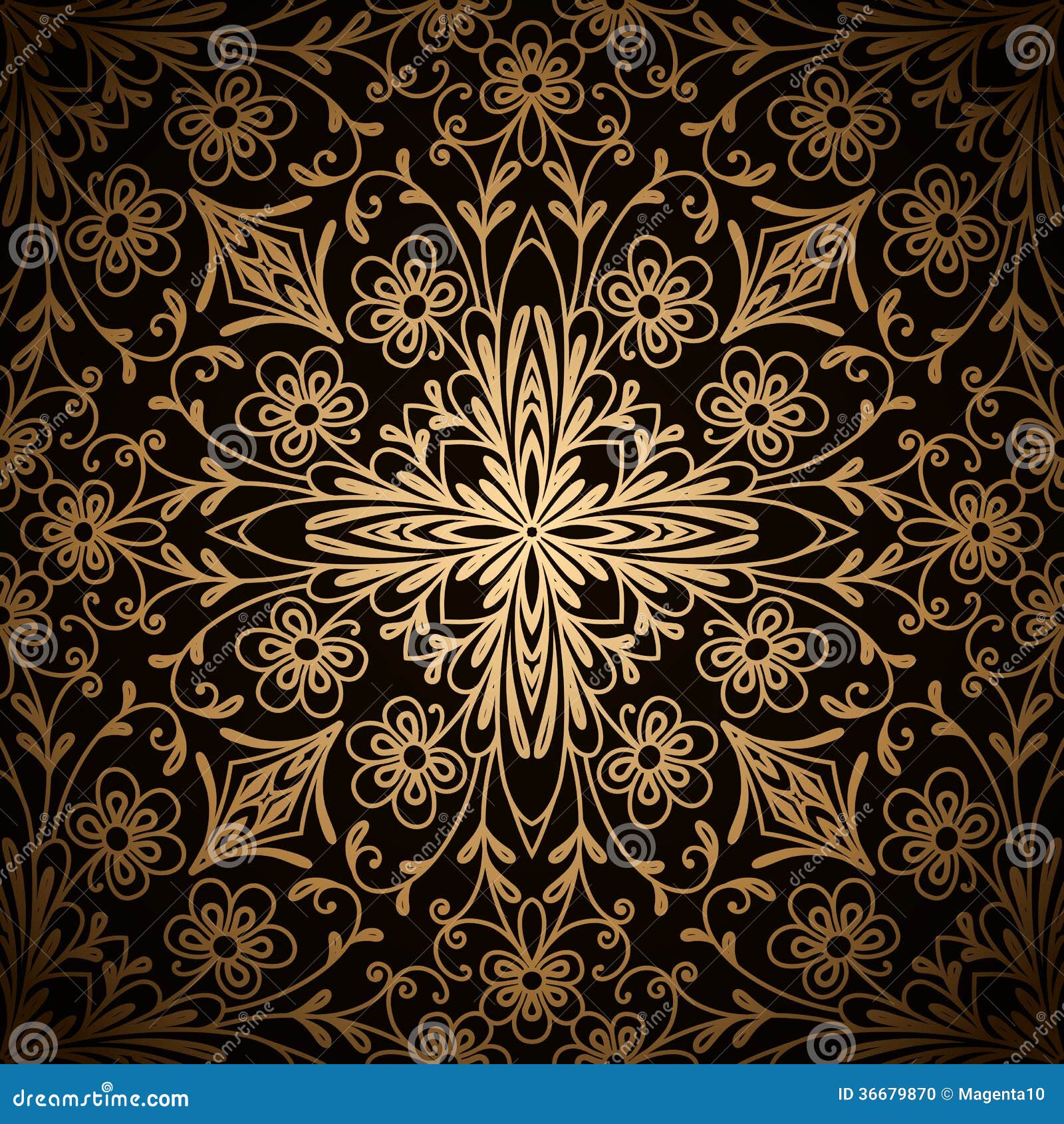 Gold pattern stock vector. Illustration of curly, abstract - 36679870