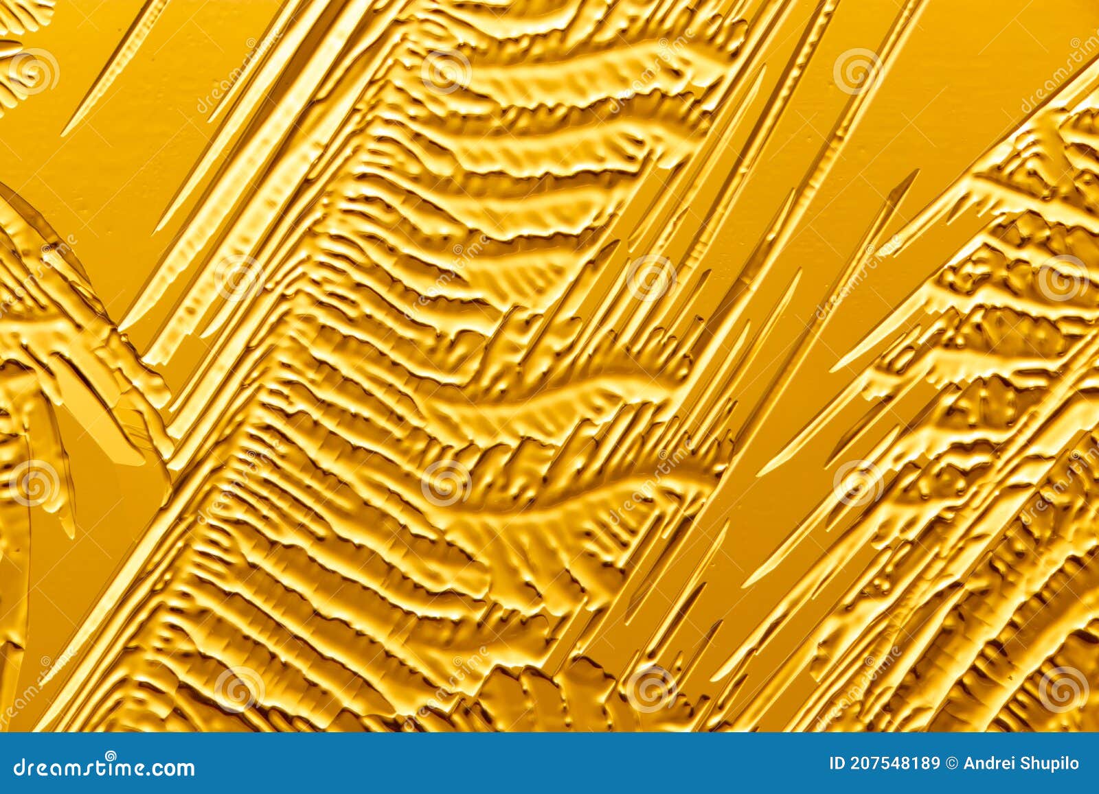 Gold Patterns from Frost on Glass As a Background Stock Image - Image ...