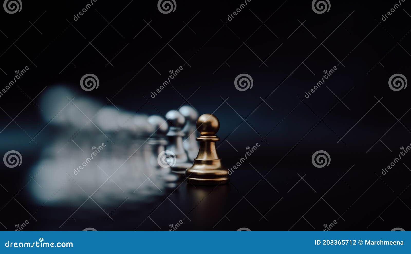 Gold Pawn of Chess. Unique, Think Different Stock Photo - Image of ...