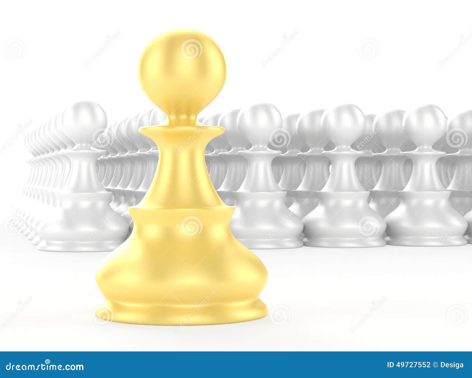 Gold Pawn Chess, Standing Against Black Background Royalty-Free Cartoon ...