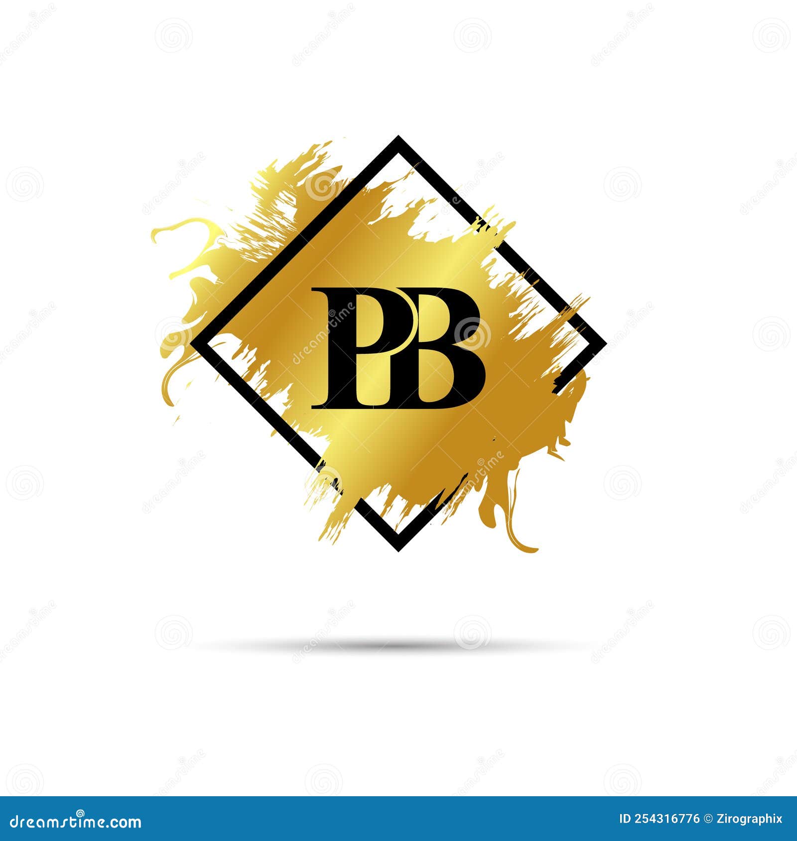 Gold PB Logo Symbol Vector Art Design Stock Vector - Illustration of ...