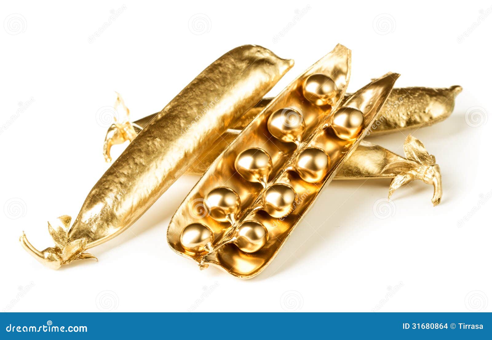 Gold pea pod stock photo. Image of nature, kitchen, garden - 31680864