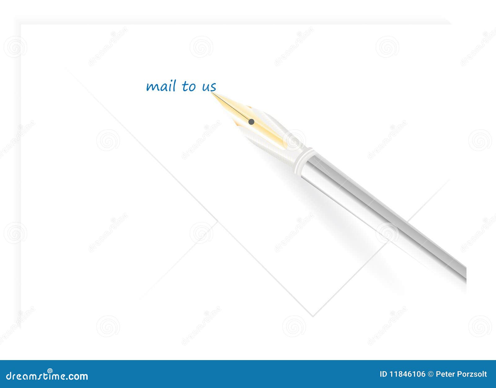 Gold pen stock vector. Illustration of write, fountain - 11846106