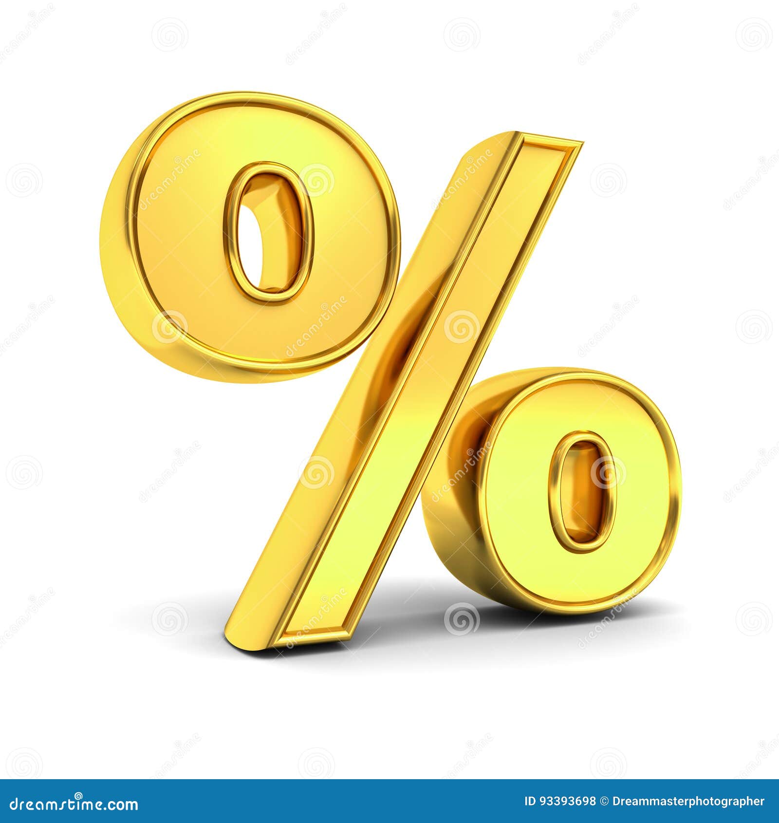 Gold Percent or Sign Isolated Over White Stock Illustration ...