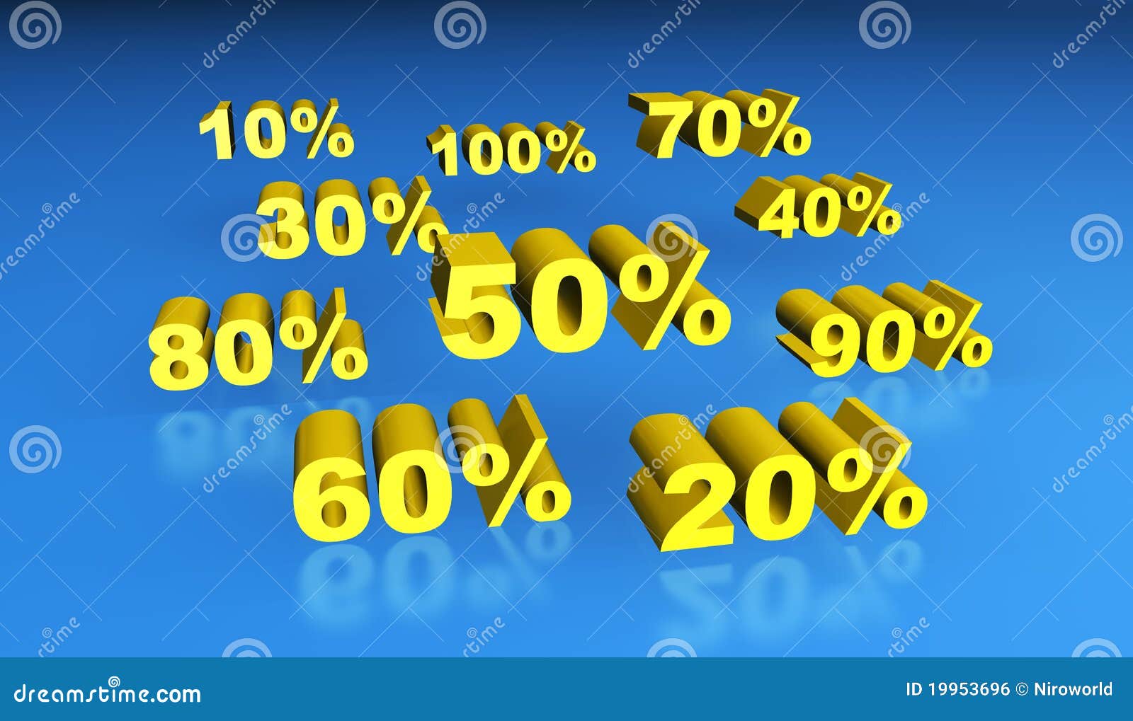 Gold percentage signs. stock illustration. Illustration of discount ...