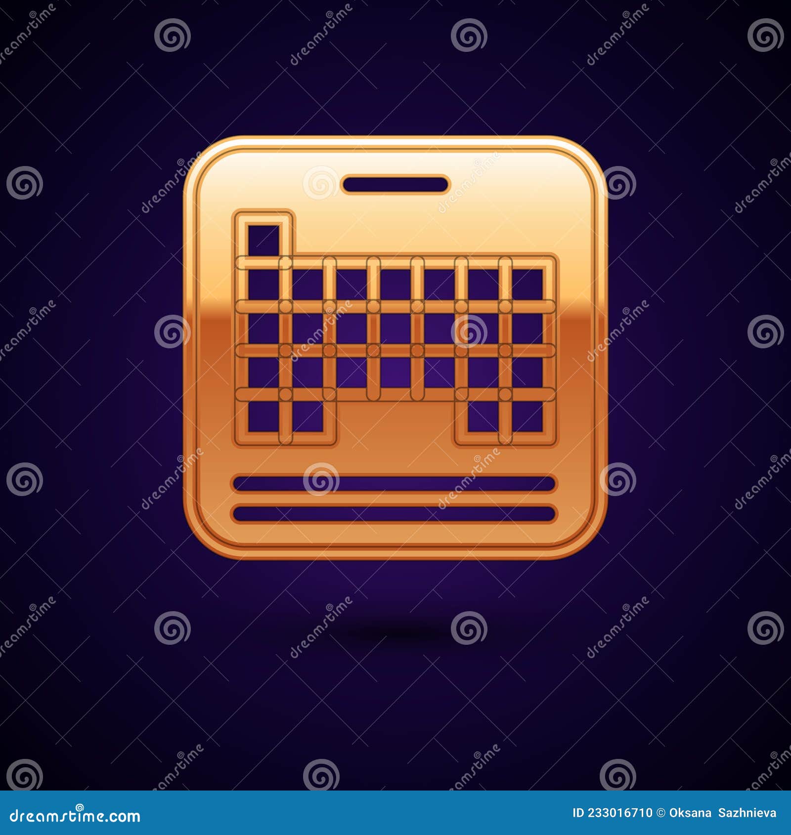 Gold On Periodic Table Of The Elements, Precious Metal With Symbol Au ...