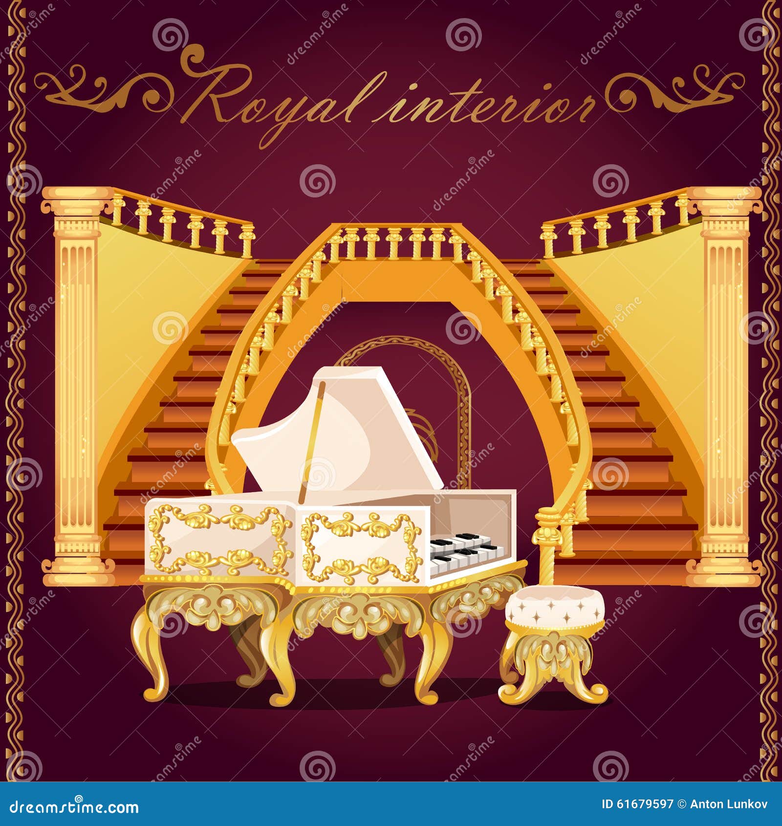 Grand Staircase Stock Illustrations – 155 Grand Staircase Stock ...