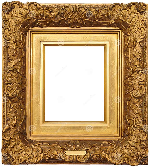 Gold Picture Frame stock photo. Image of framing, exhibition - 21140632