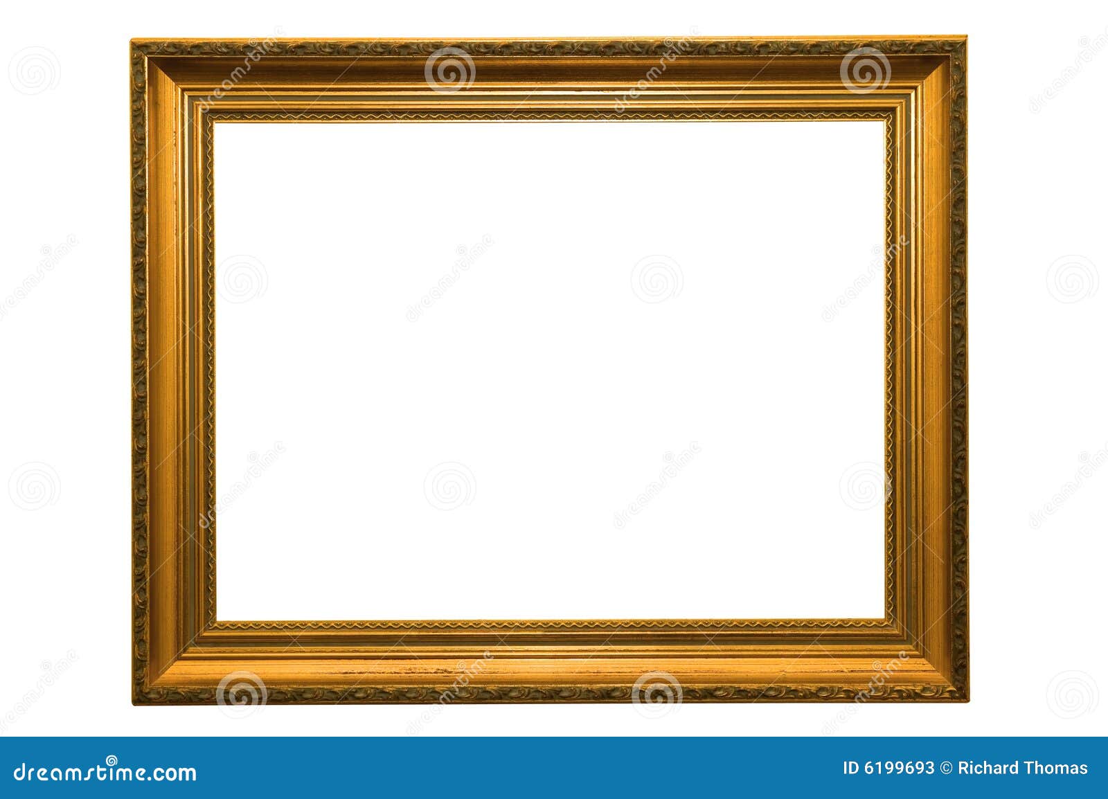 Gold picture frame stock image. Image of blank, square - 6199693