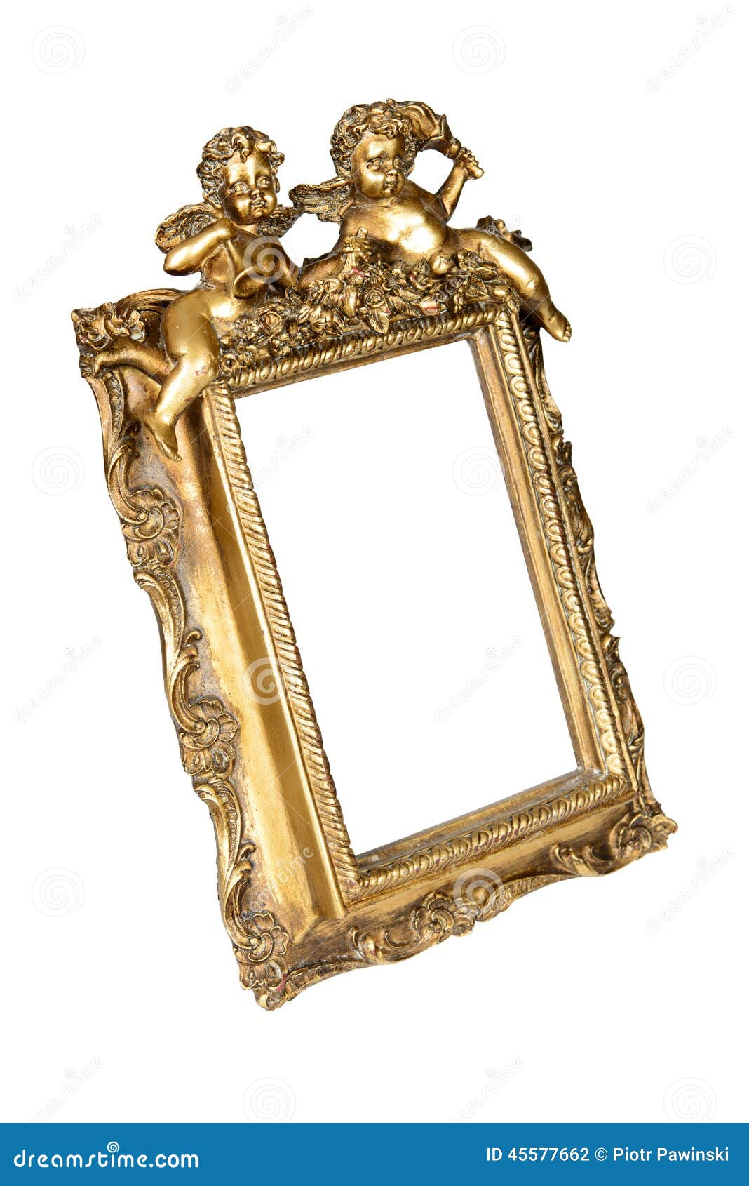 Gold picture frame stock photo. Image of goddess, decorative - 45577662