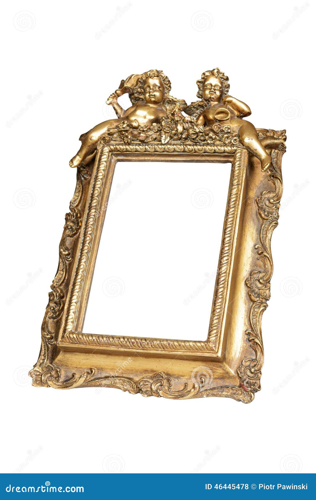 Gold picture frame stock photo. Image of angels, decoration - 46445478