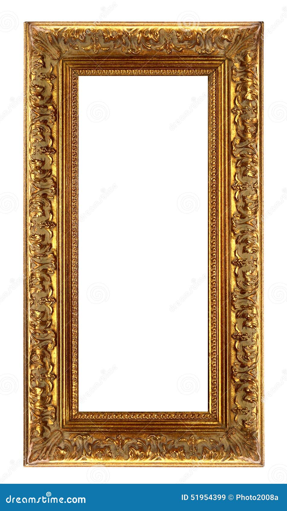 Gold Picture Frame stock image. Image of isolated, decor - 51954399