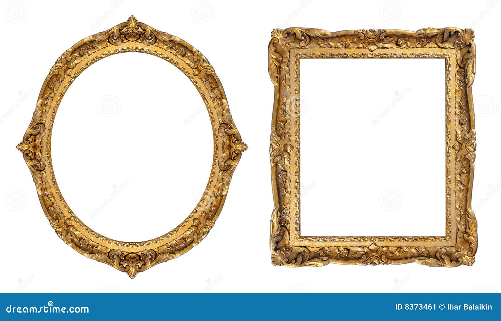 Gold picture frames stock image. Image of golden, decoration - 8373461