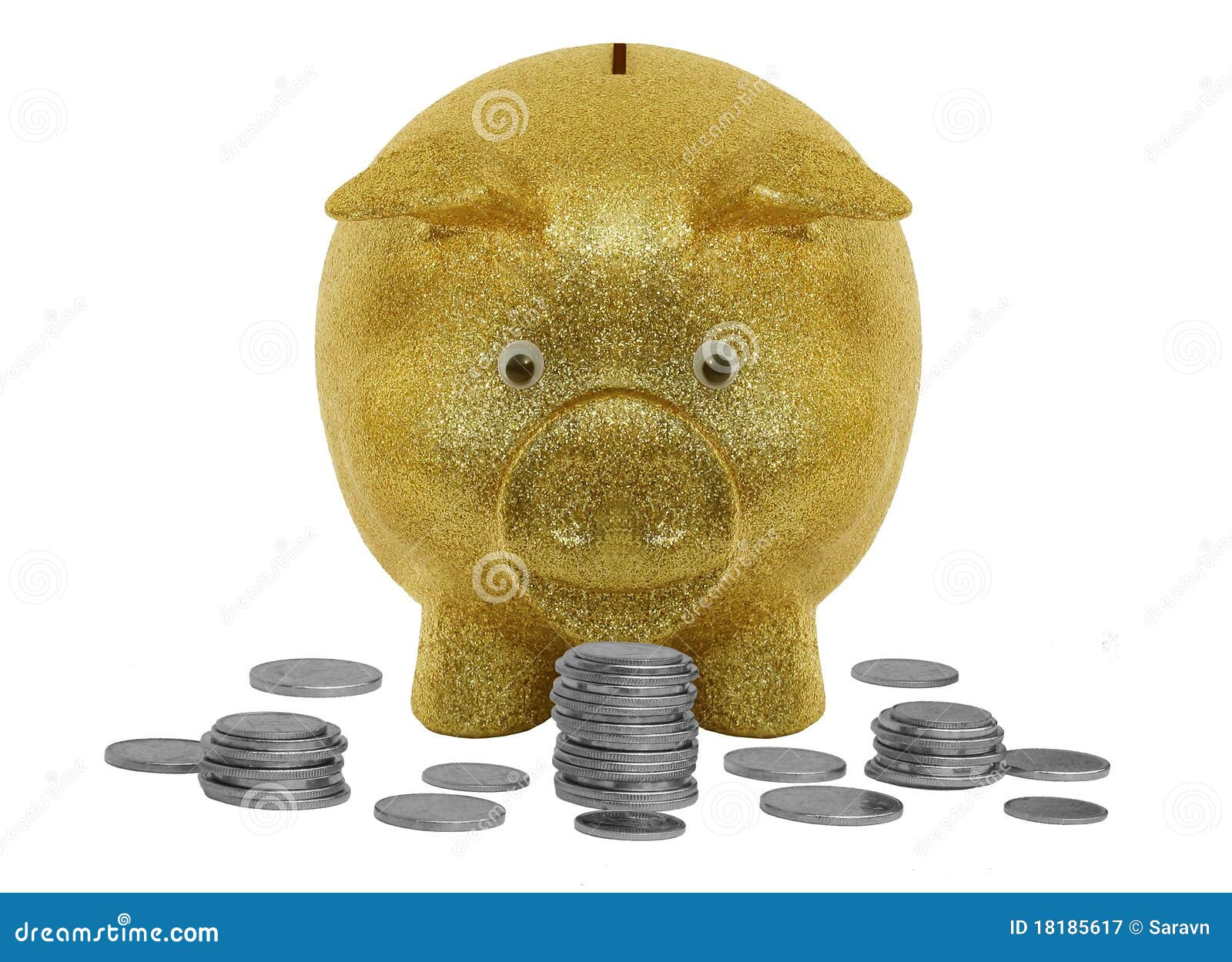 Gold Piggy Bank stock image. Image of canadian, investment - 18185617