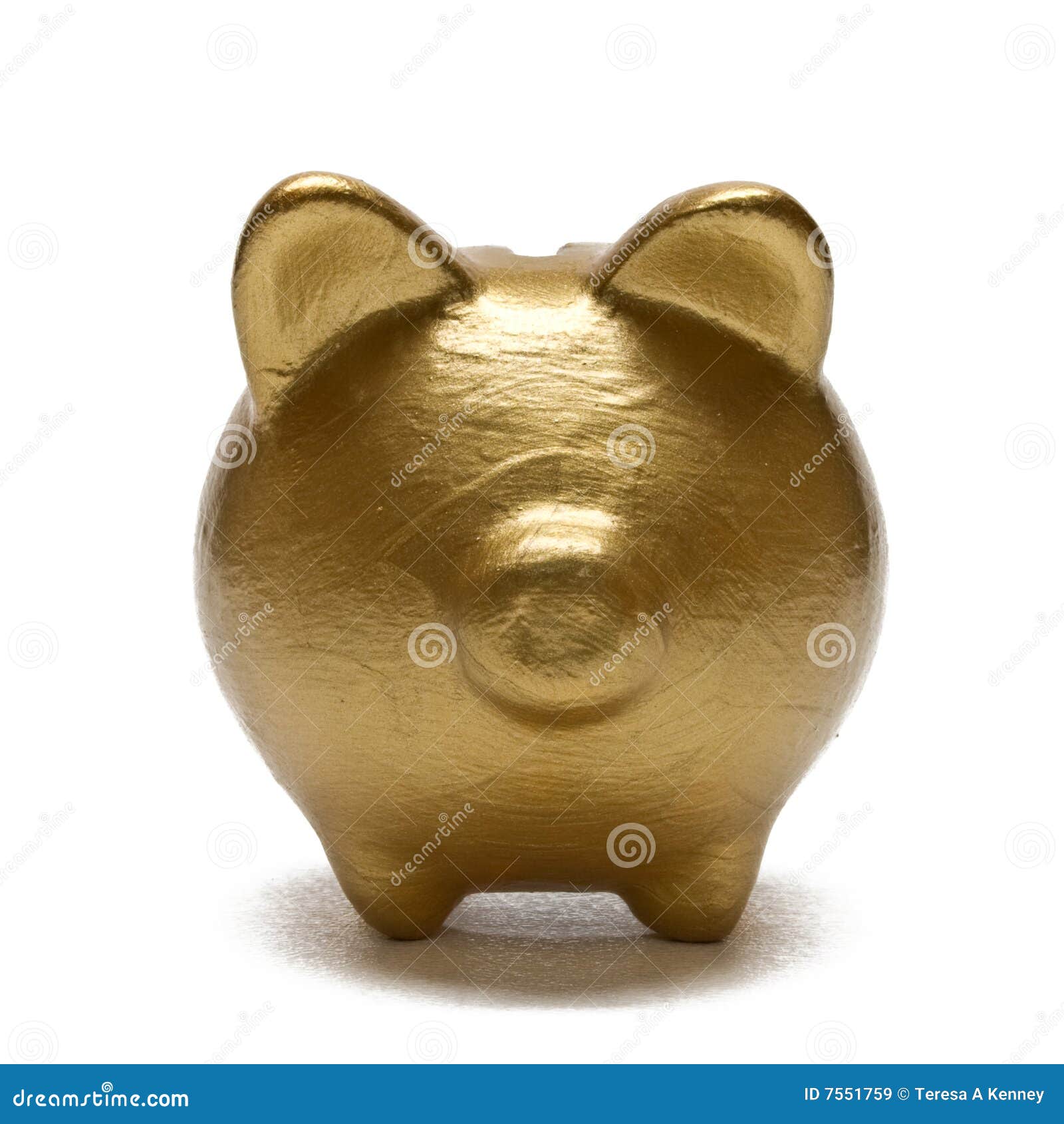 Gold Piggy Bank stock image. Image of investments, funds - 7551759