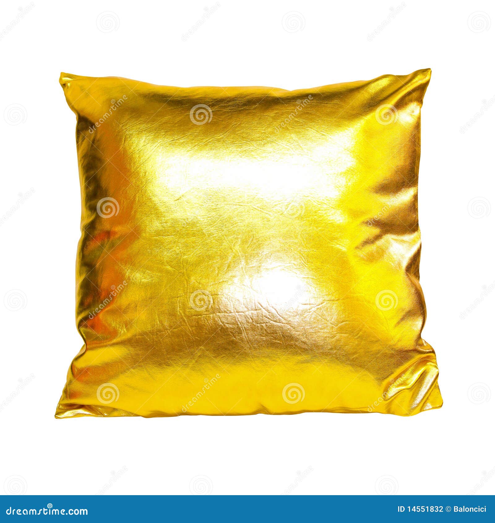 Gold pillow stock photo. Image of pillow, ornament, comfortable - 14551832