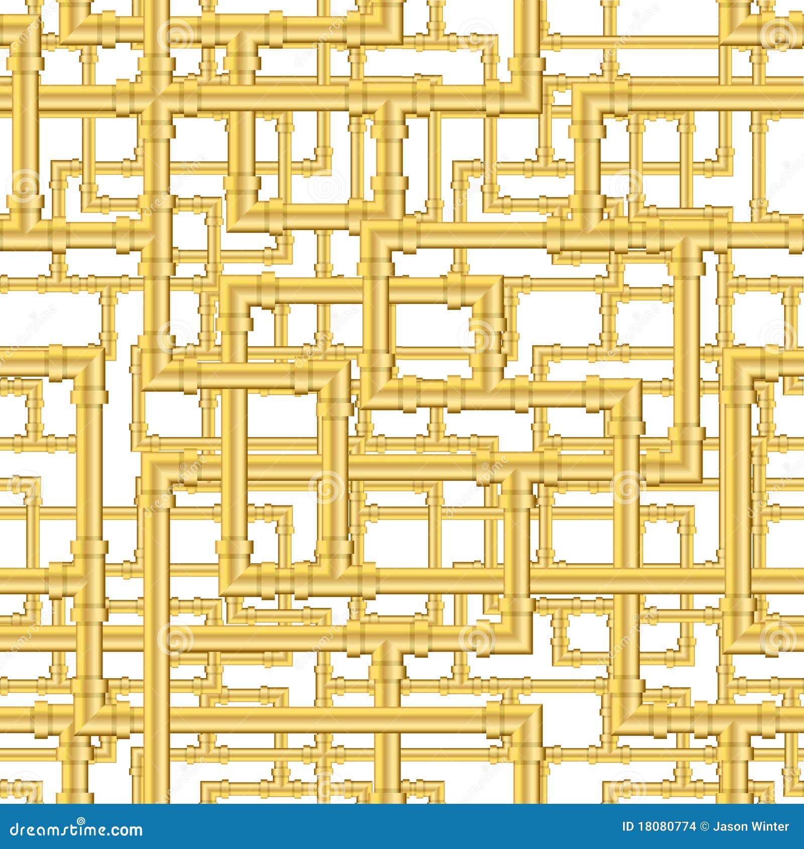 Gold Pipes Pattern stock vector. Illustration of element - 18080774