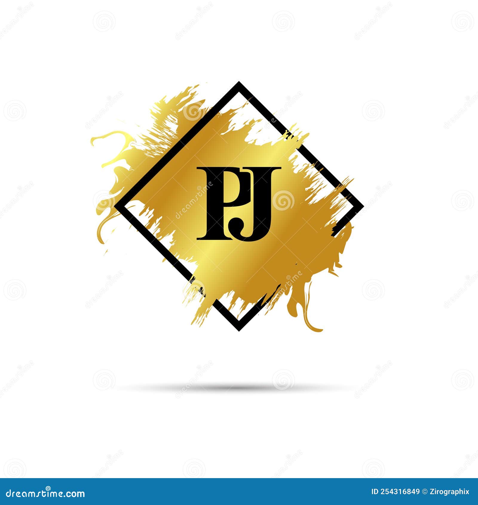 Gold PJ Logo Symbol Vector Art Design Stock Vector - Illustration of ...
