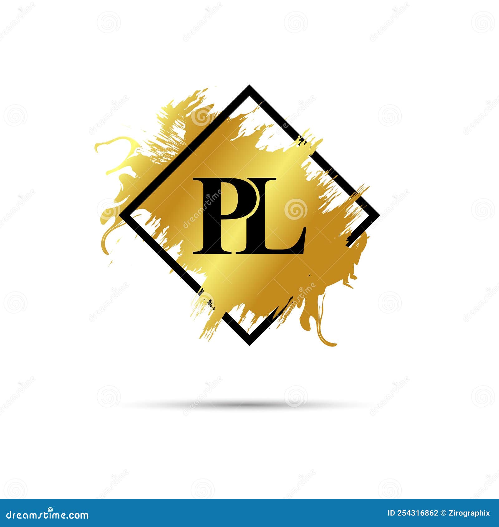 Gold PL Logo Symbol Vector Art Design Stock Vector - Illustration of ...